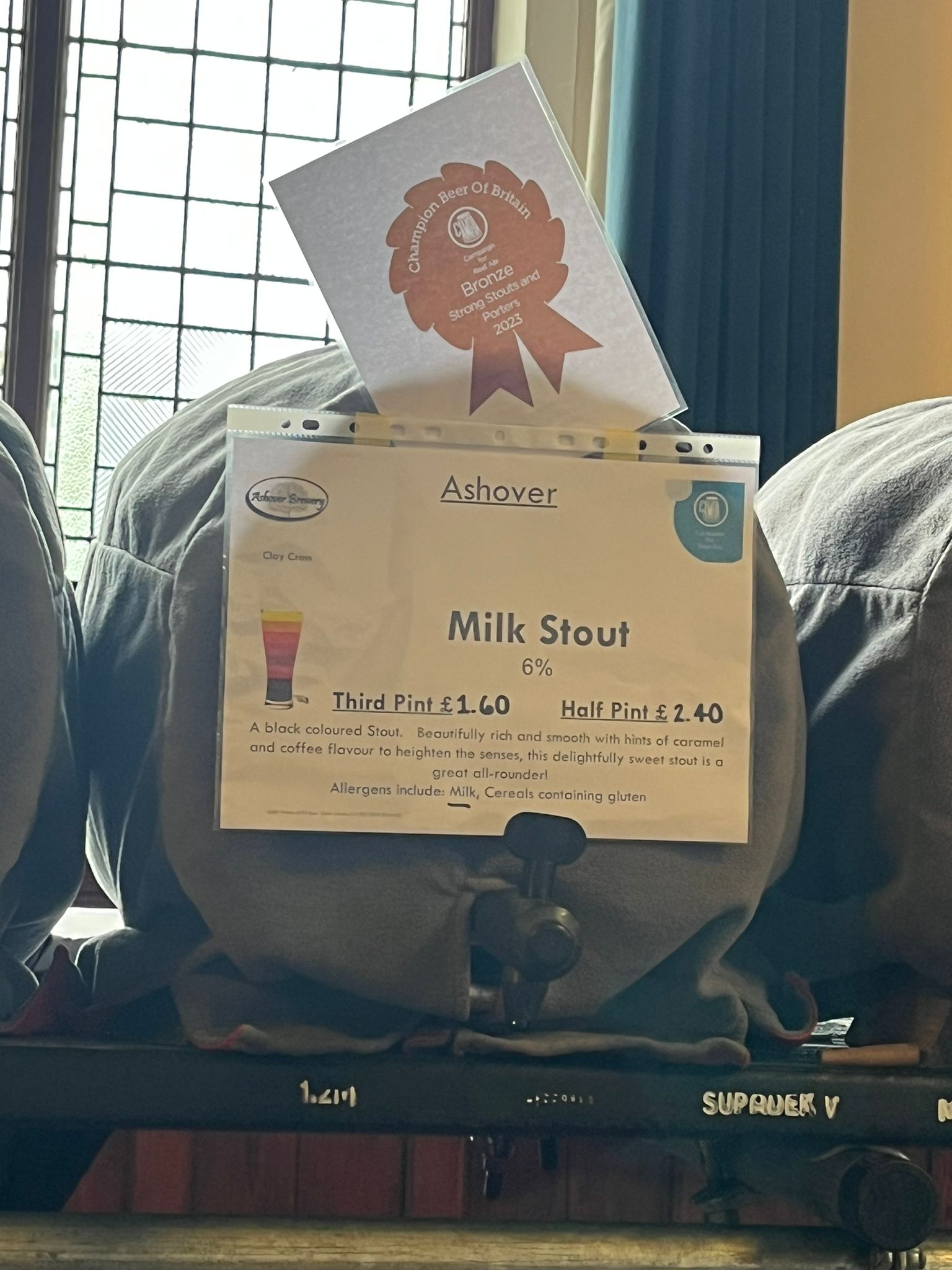 Milk Stout 6% - Ashover Brewery: Award Winning Strong Stout - The Cask ...